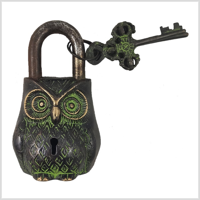 Chest lock padlock various animals brass from India | Etsy