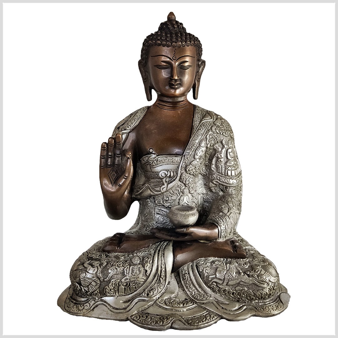 Teaching Buddha Vitarka Mudra 29 Cm 6kg Copper Silver - Etsy