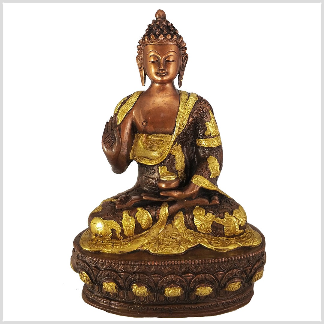 Buddha Mudra of Teaching 33 Cm 4kg Brass Copper-plated - Etsy