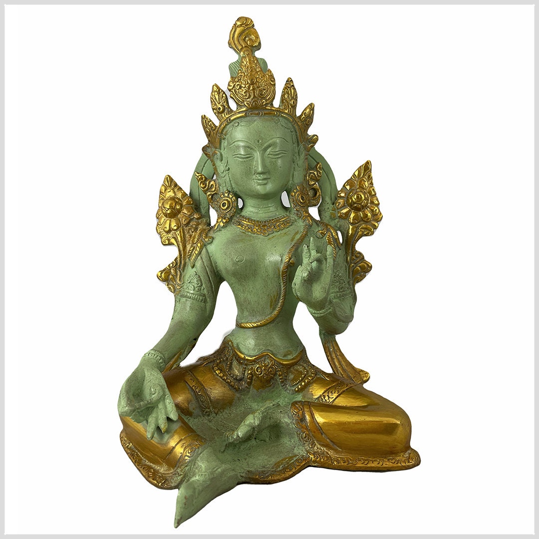 Green Tara Brass Mint Green 25.5 Cm - Etsy