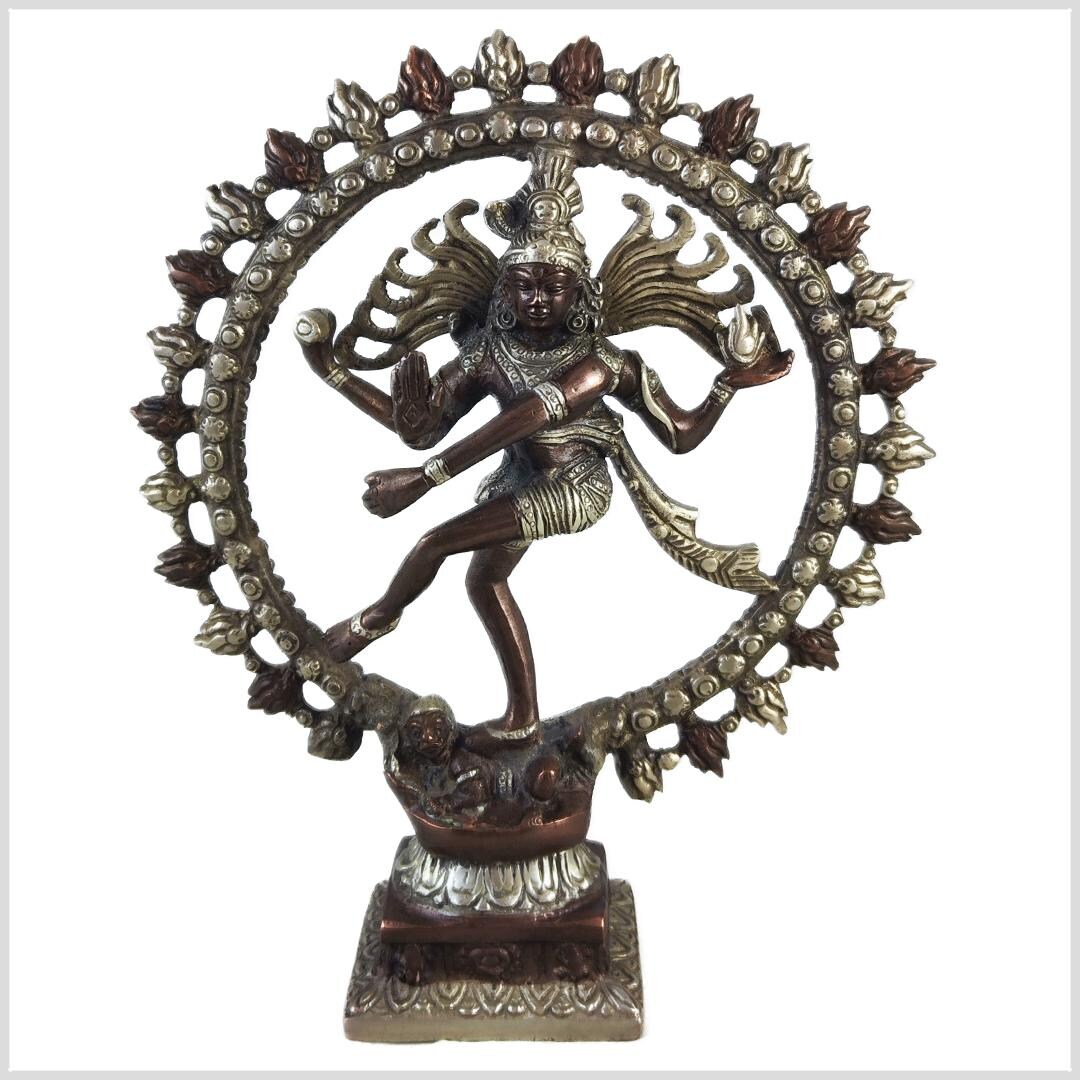 Dancing Shiva Nataraja 28 Cm 2.2 Kg Copper Silver Fire Circle Hindu ...