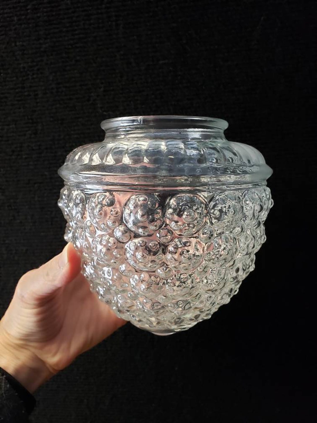 Clear Glass Globe Oblong Bubble Fitter Light Globe - Etsy