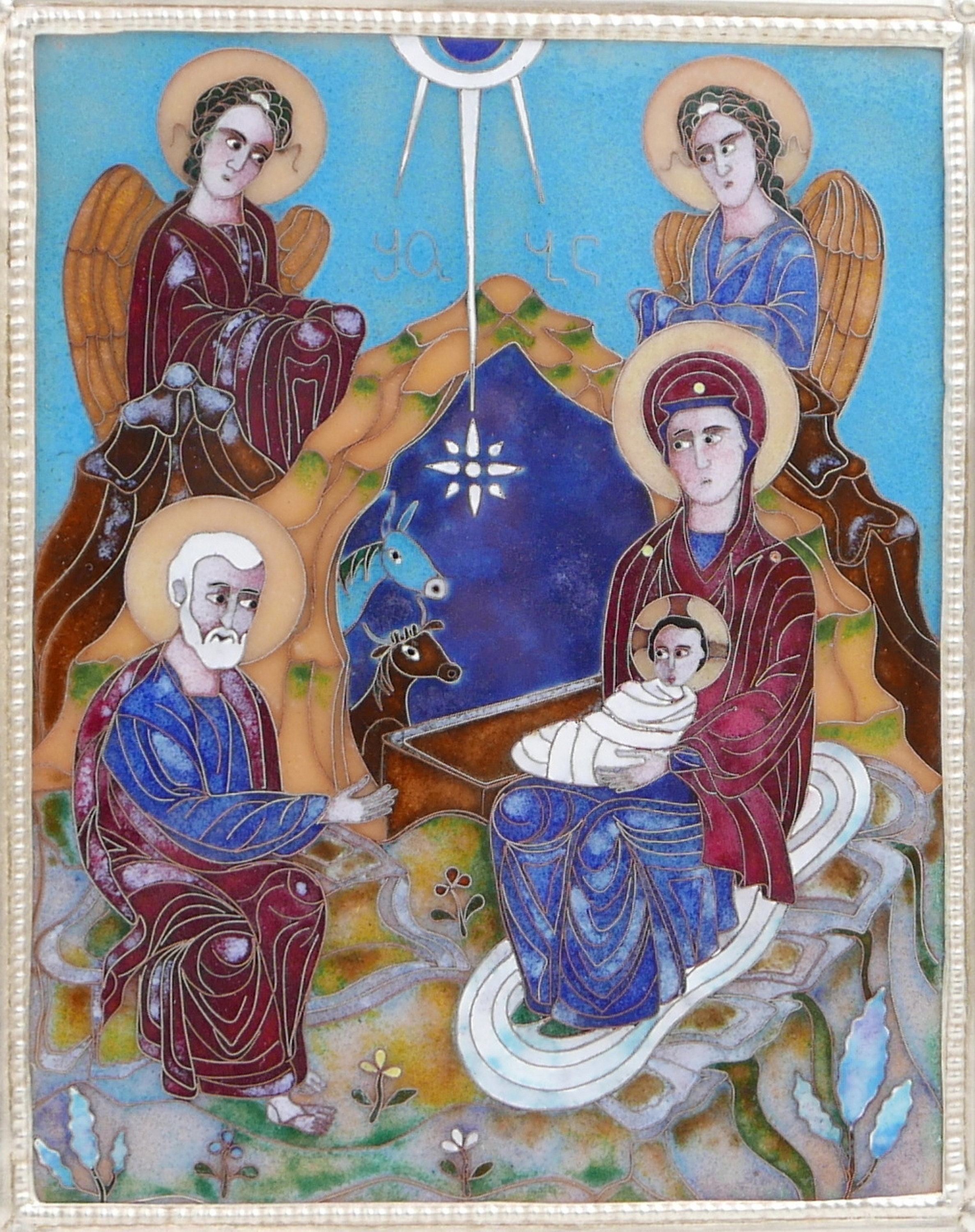 Orthodox Icon. Nativity of Christ Icon. Great Feasts Icon. Cloisonné ...