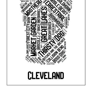 Cleveland Breweries Map - Etsy