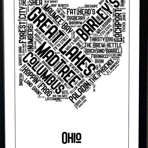 Cincinnati Breweries Map - Etsy