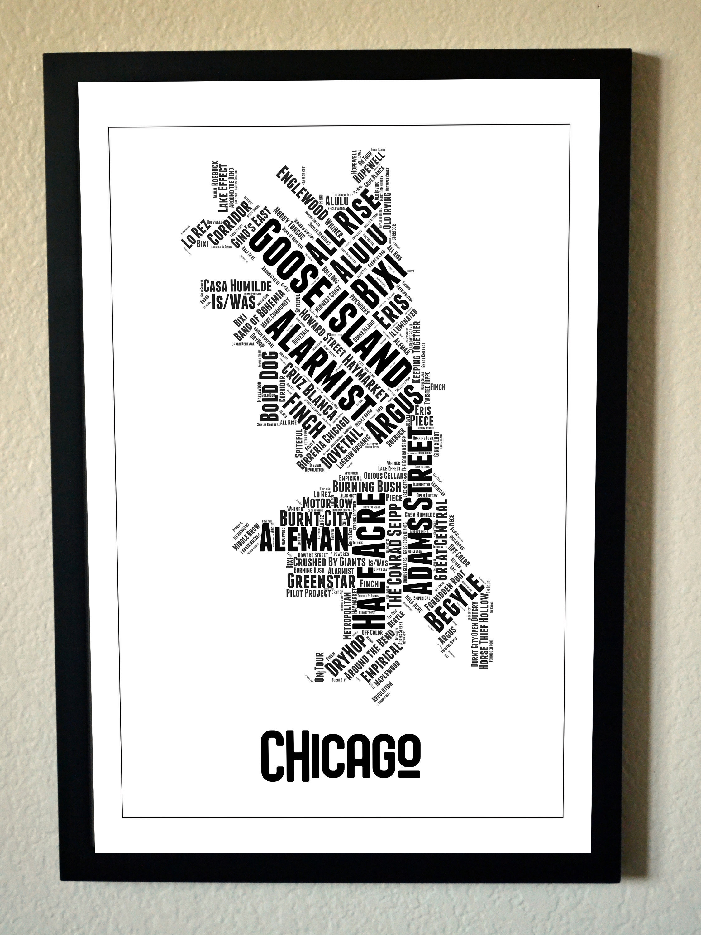 Chicago Breweries Map | Etsy