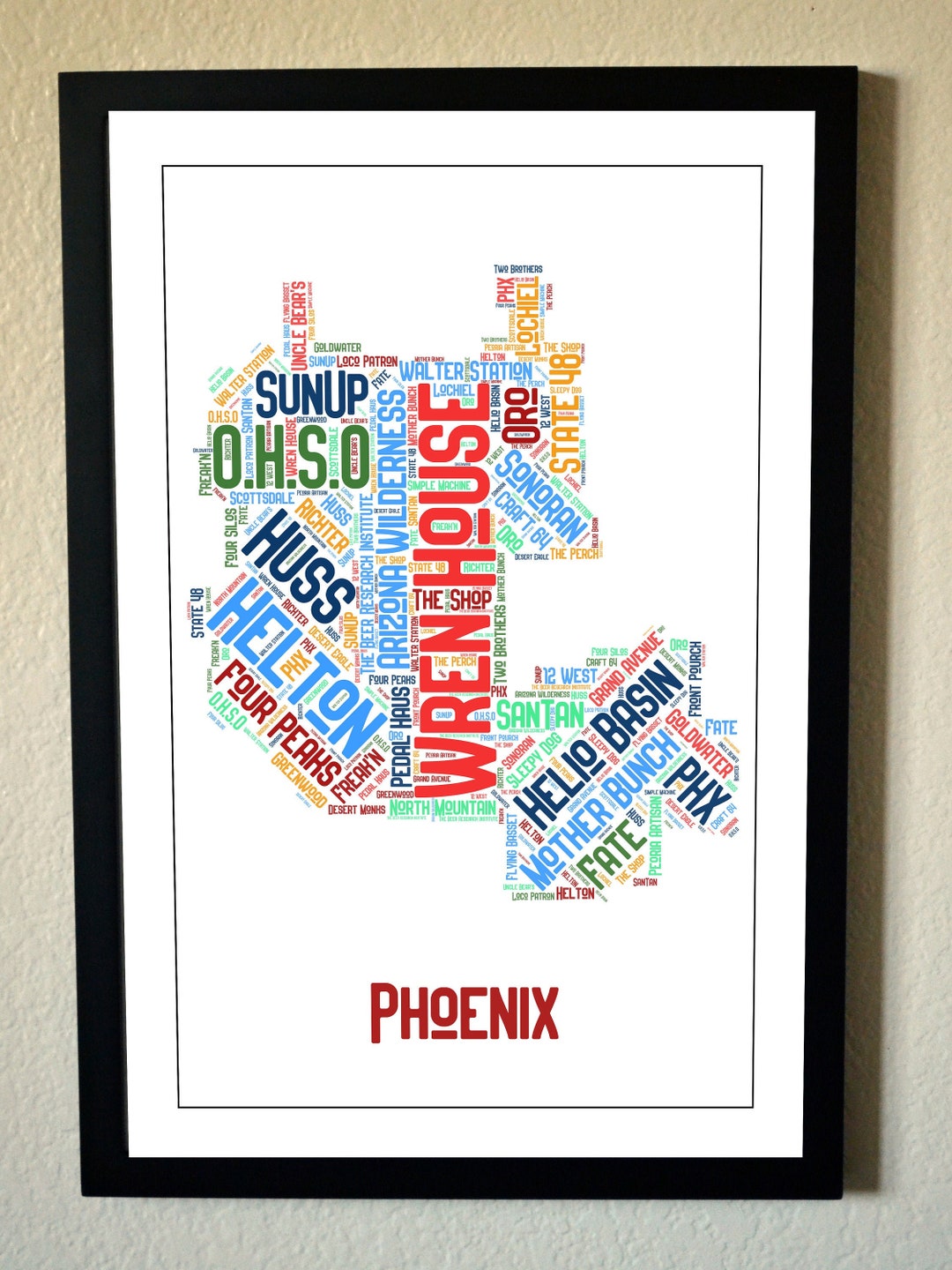 Phoenix Breweries Map - Etsy