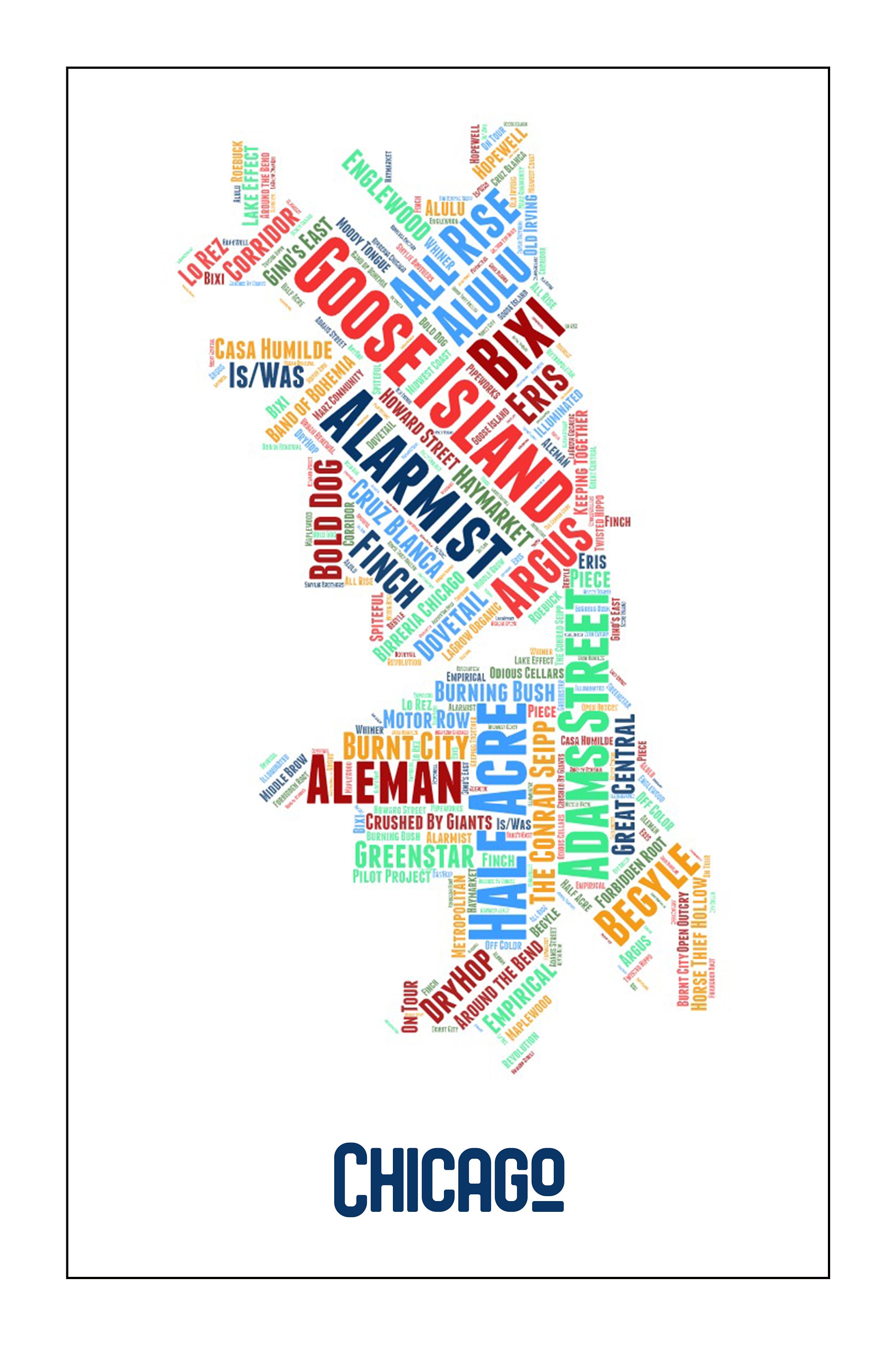 Chicago Breweries Map | Etsy