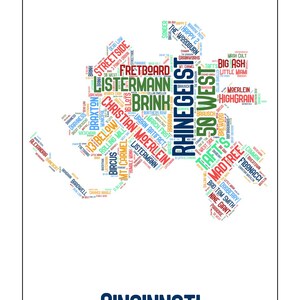 Cincinnati Breweries Map - Etsy