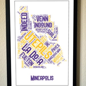Minneapolis Breweries Map | Etsy