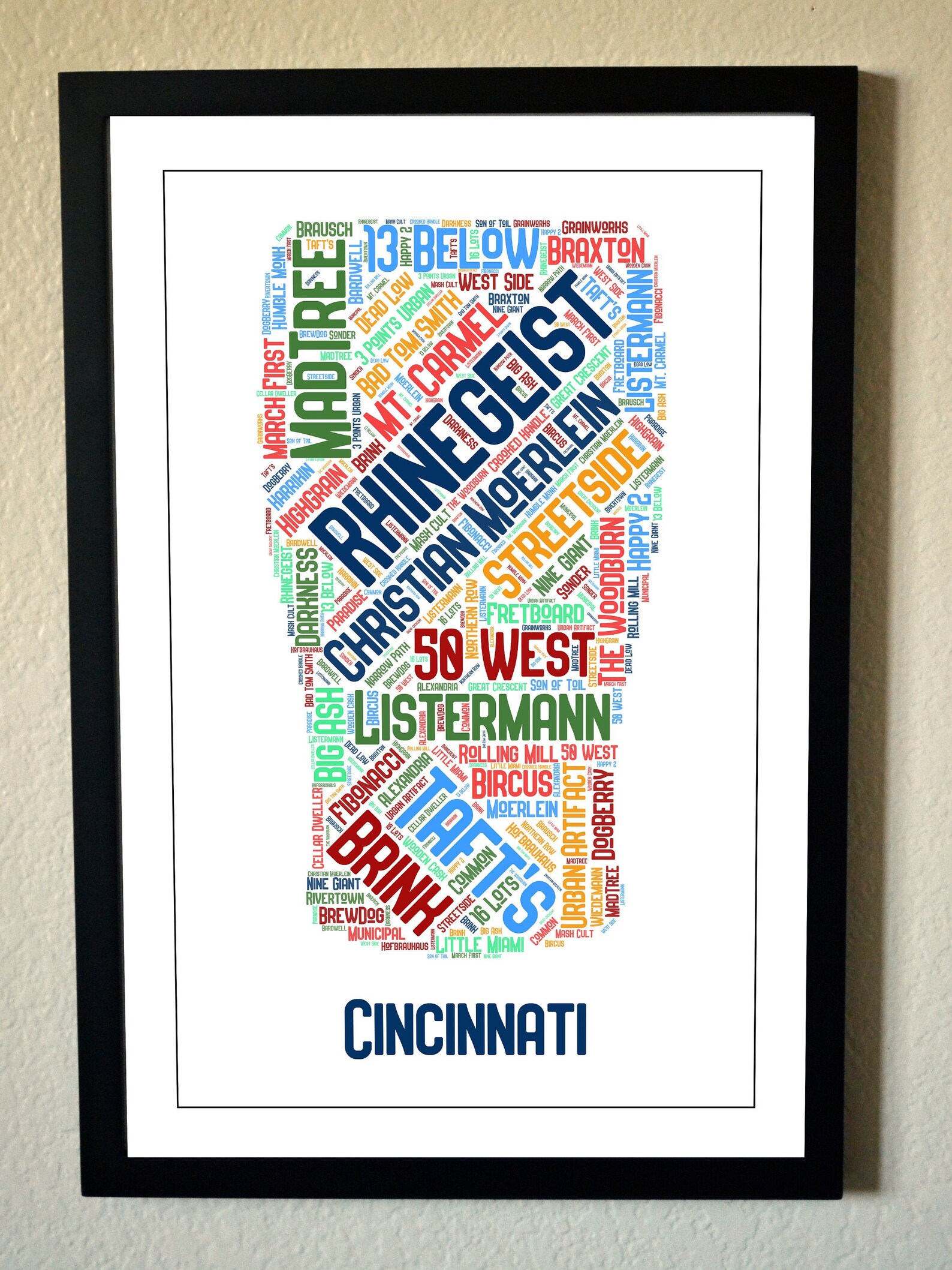 Cincinnati Breweries Map - Etsy