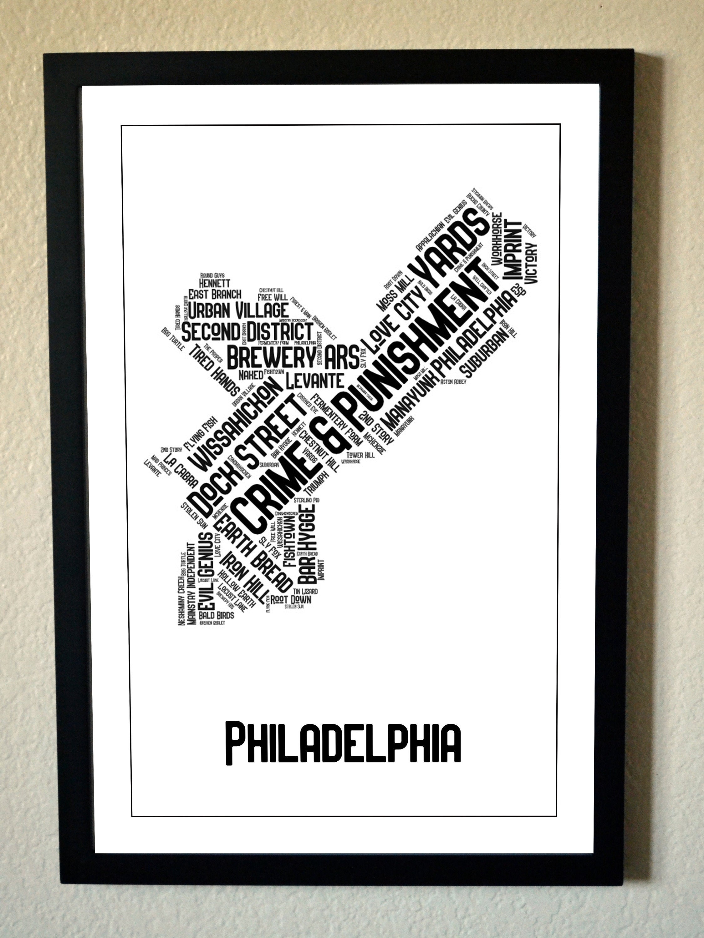 Philadelphia Breweries Map - Etsy