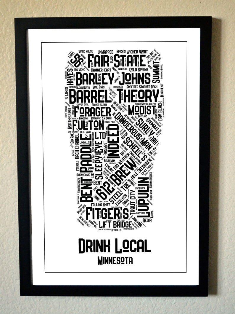 Minnesota Breweries Map - Etsy