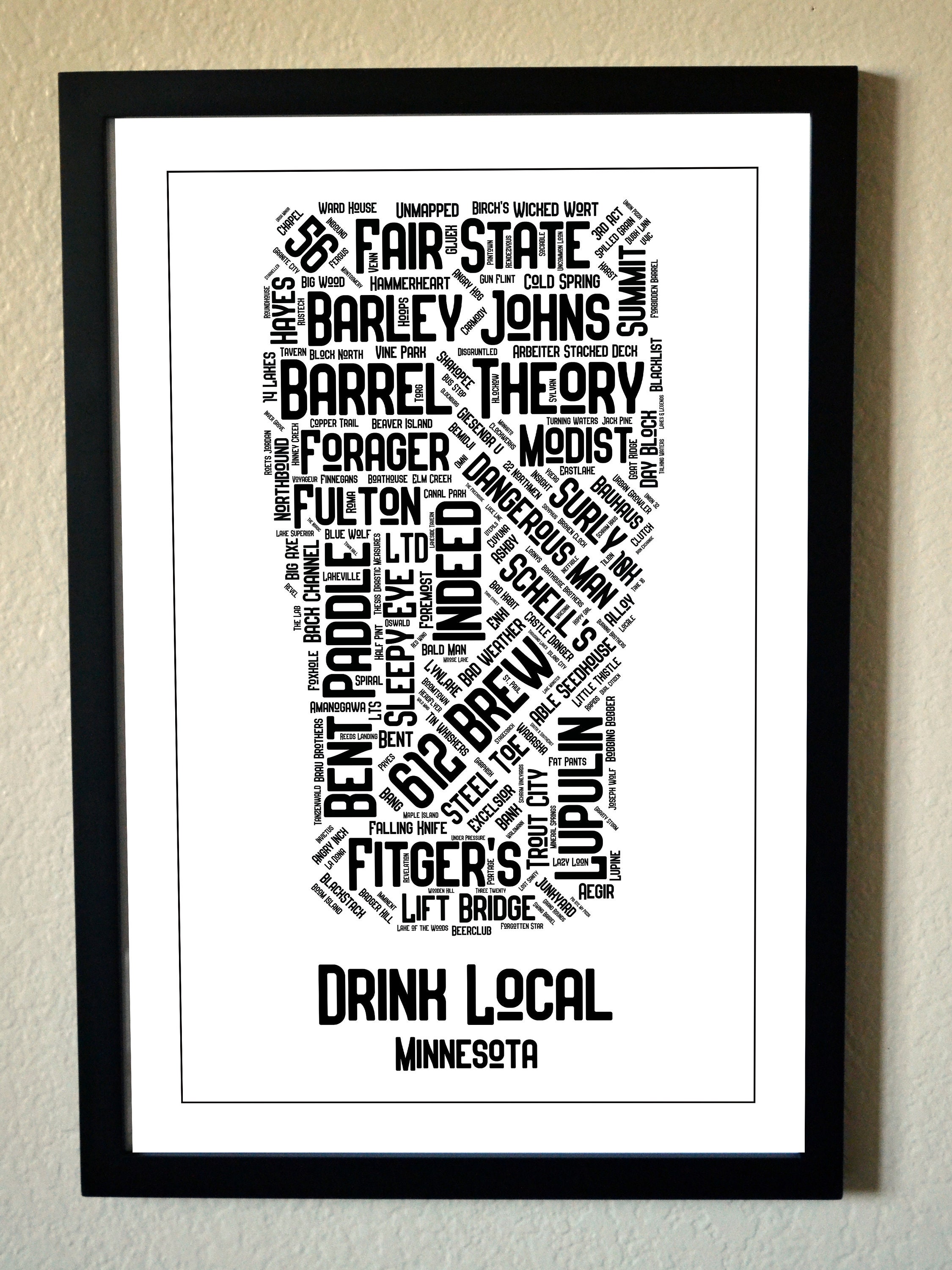 Minnesota Breweries Map - Etsy