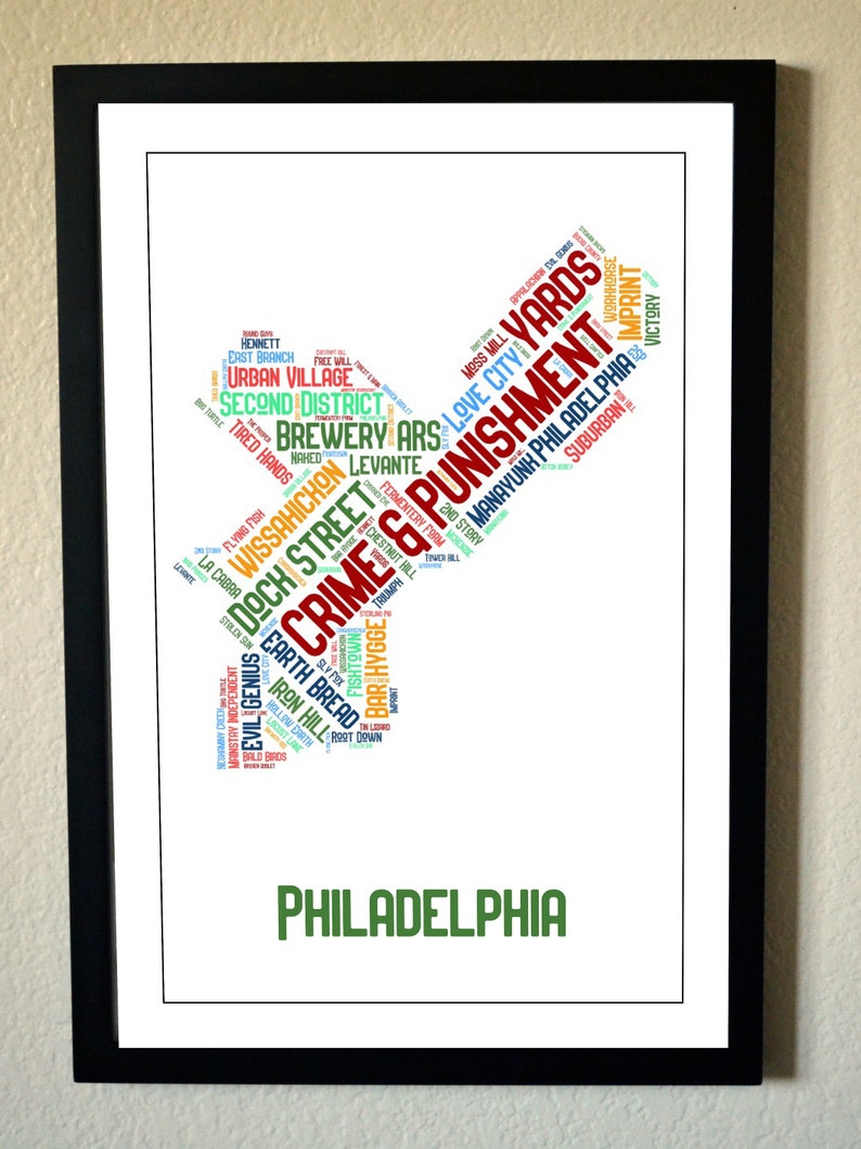Philadelphia Breweries Map | Etsy