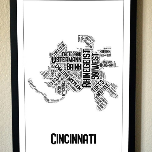 Cleveland Breweries Map - Etsy