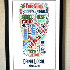 Minnesota Breweries Map - Etsy