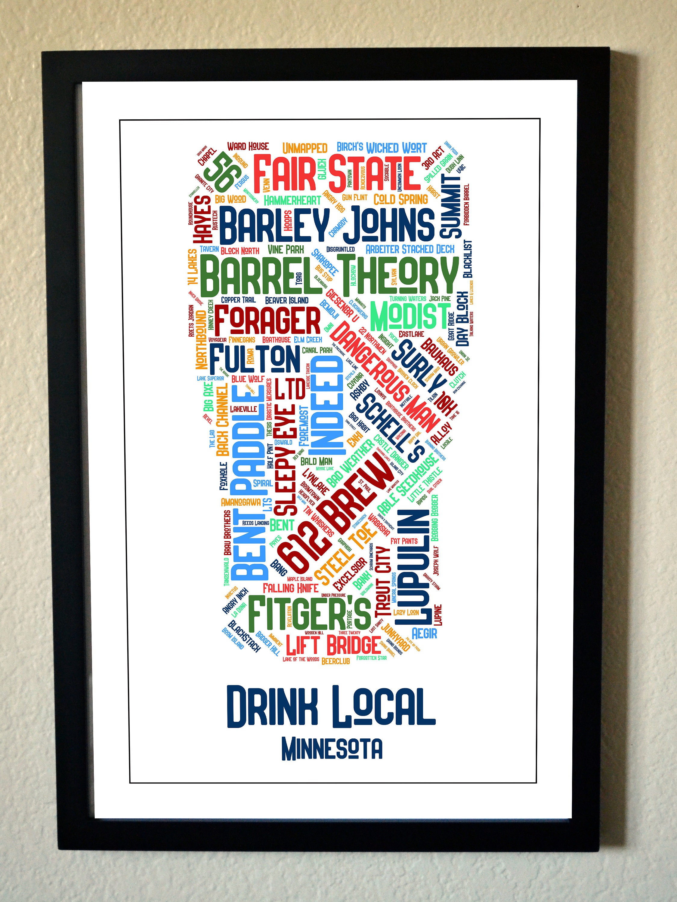 Minnesota Breweries Map - Etsy