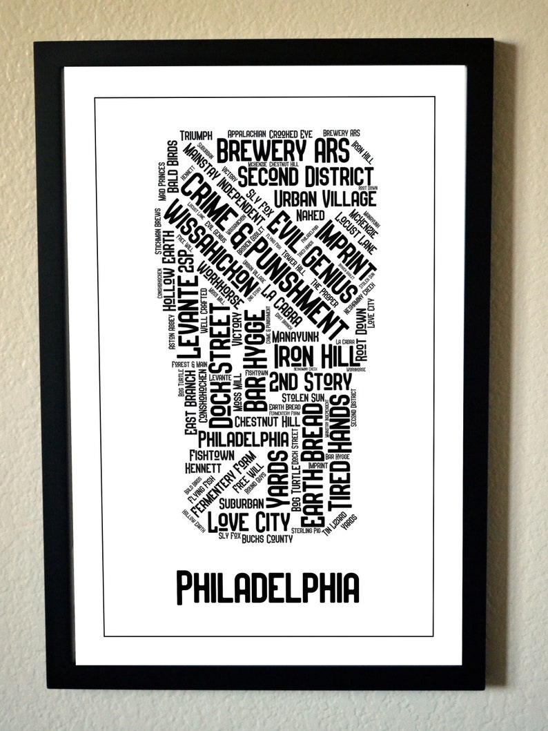 Philadelphia Breweries Map | Etsy