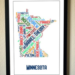 Minnesota Breweries Map - Etsy