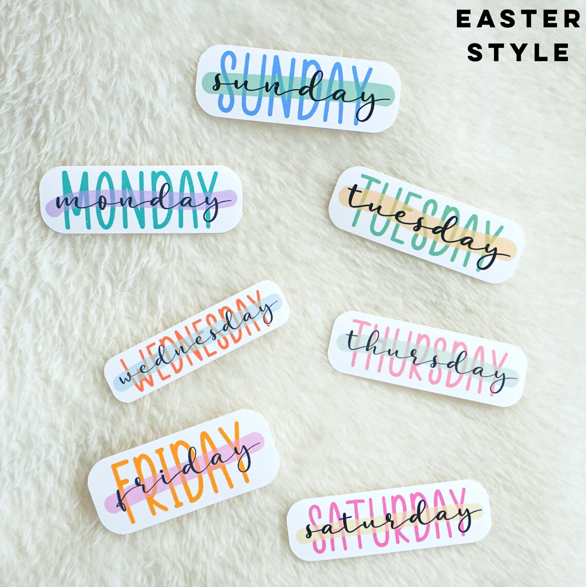 Themed Days of the Week Stickers - Etsy