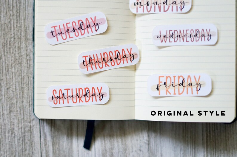 Themed Days of the Week Stickers - Etsy