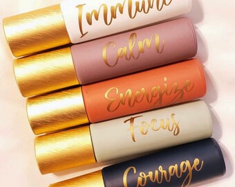 Essential Oil Roller Bottle Labels | Vinyl Decals | LABELS ONLY | 10 Ml ...