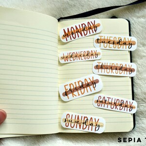 Themed Days of the Week Stickers - Etsy