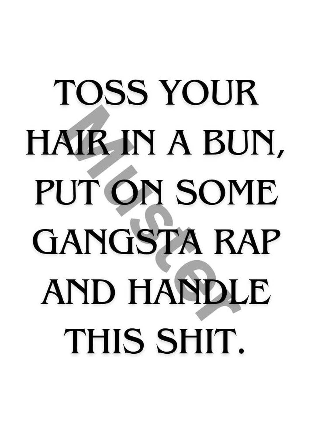 Gangsta Rap Poster - Etsy