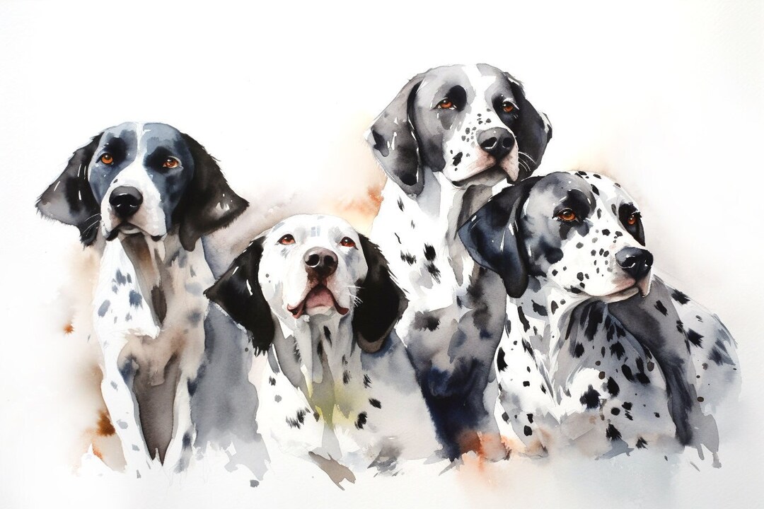 Custom Watercolor Pet Portrait: Hand-painted Dog Art - Etsy