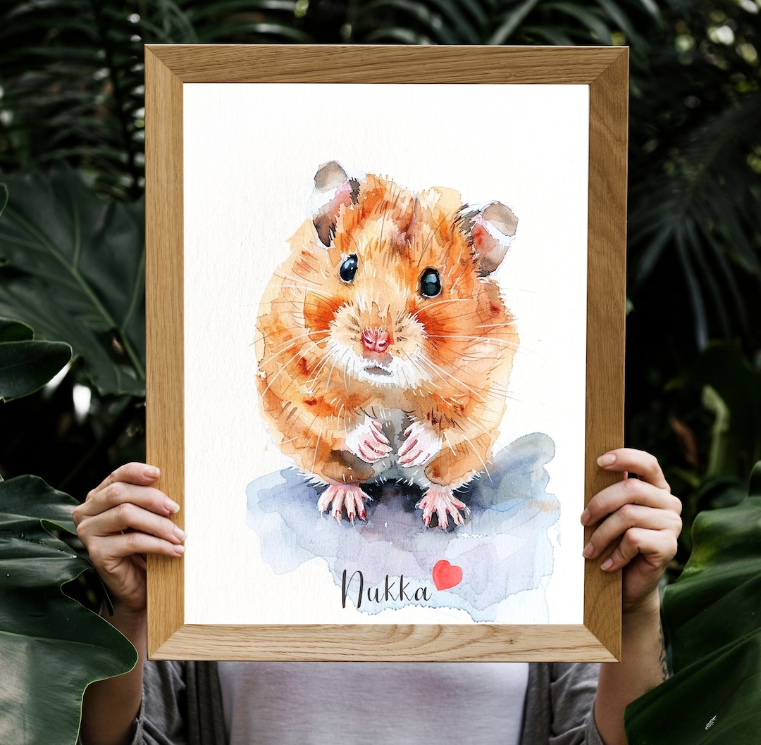 Hamster Portrait | Hamster Painting | Custom HAMSTER Painting | Pet ...