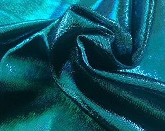 Shiny Teal Fabric - Etsy