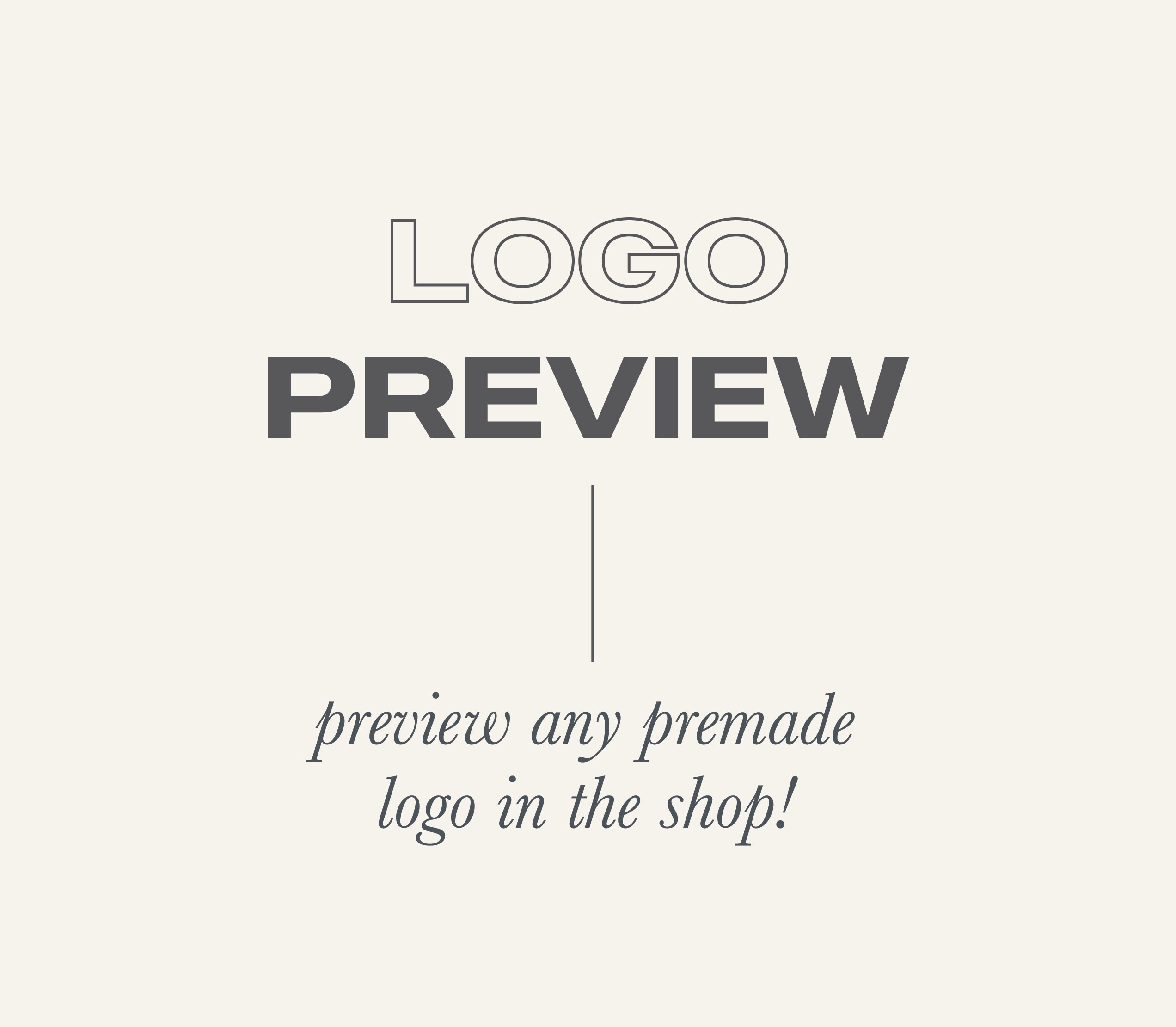 Logo Preview - Premade Logo Preview - Etsy