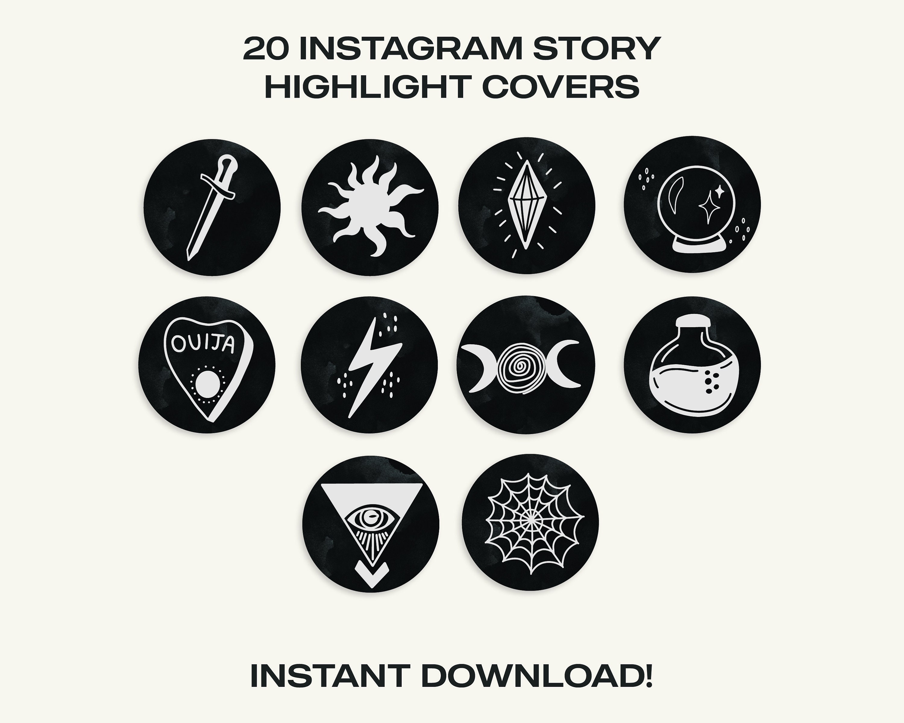 Gothic Instagram Story Highlight Icons - Instagram Covers - DIY ...
