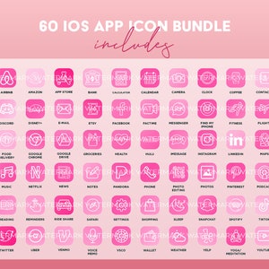 Pink iPhone Ios 14 App Covers | Aesthetic App Icons | Ios Themes ...