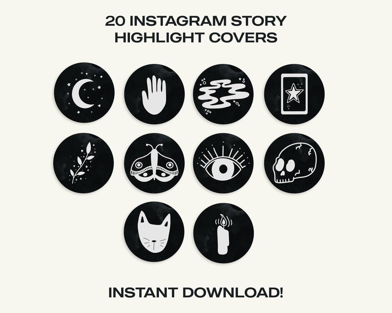 Gothic Instagram Story Highlight Icons - Instagram Covers - DIY ...