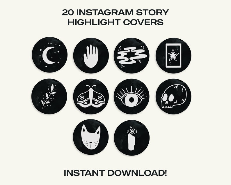 Gothic Instagram Story Highlight Icons - Instagram Covers - DIY ...