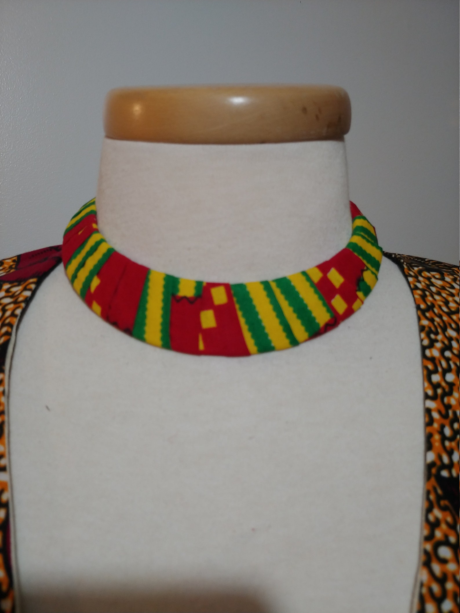 African Wrapped Necklace Tribal Necklace Ankara Choker - Etsy