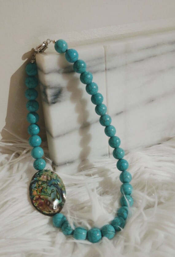 Turquoise and Abalone Shell Jewelry | Etsy