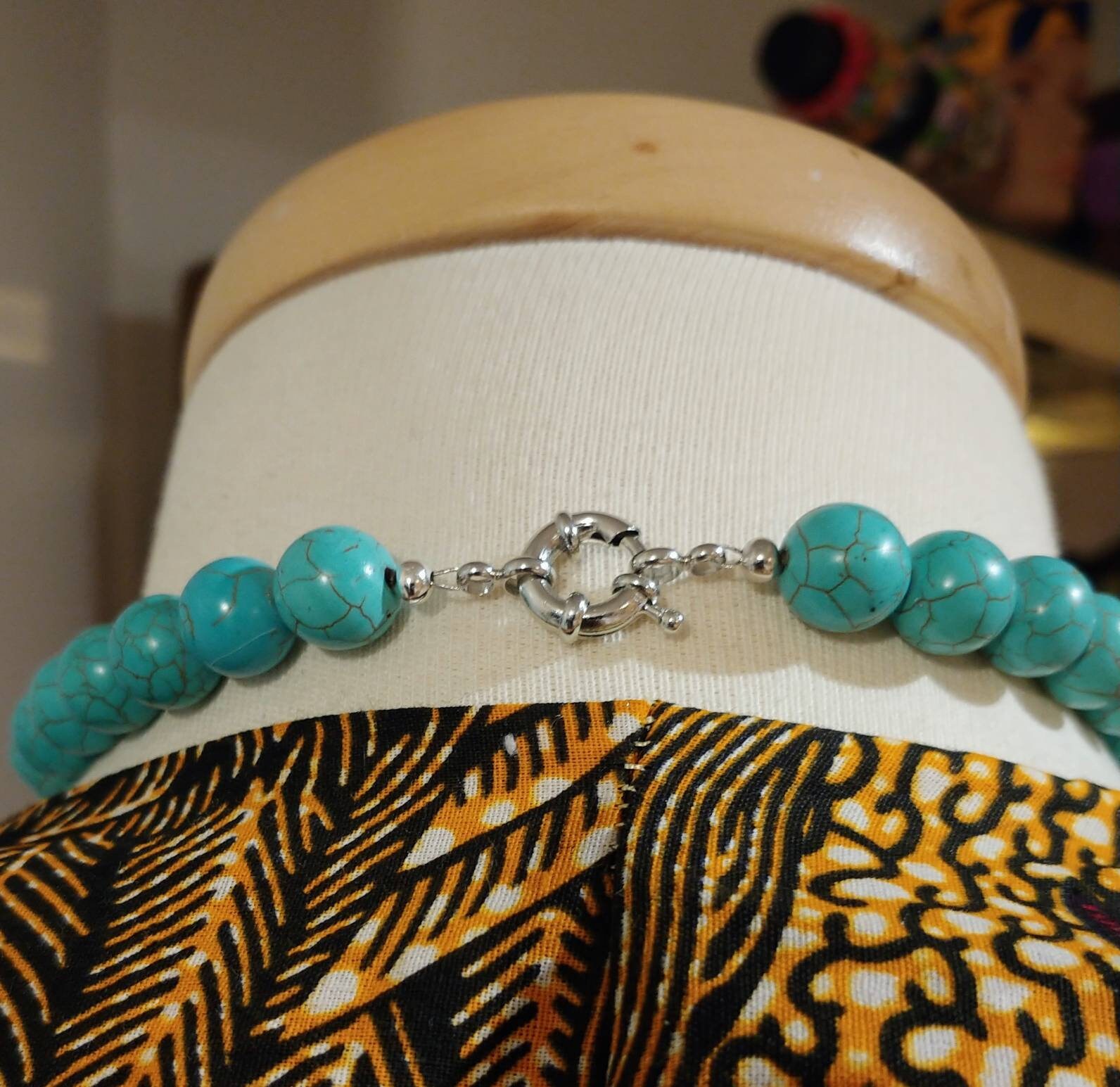 Turquoise and Abalone Shell Jewelry Turquoise Necklace - Etsy