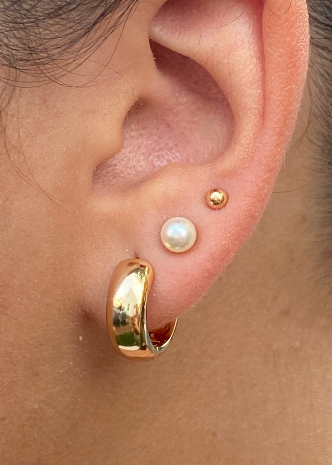 18K Gold Filled Thick Clicker Earrings - Etsy