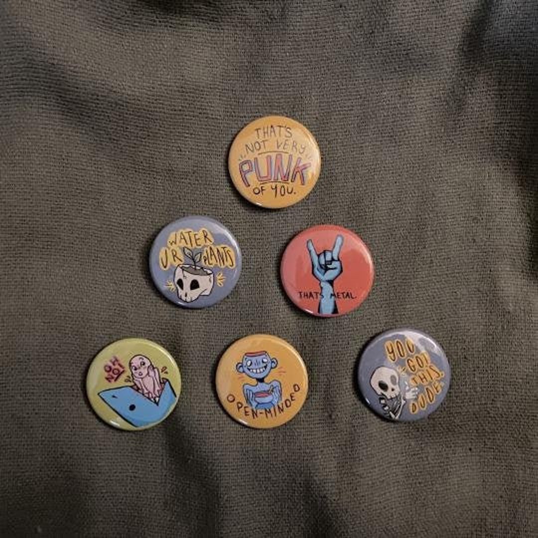 Original Pop-art Buttons - Etsy