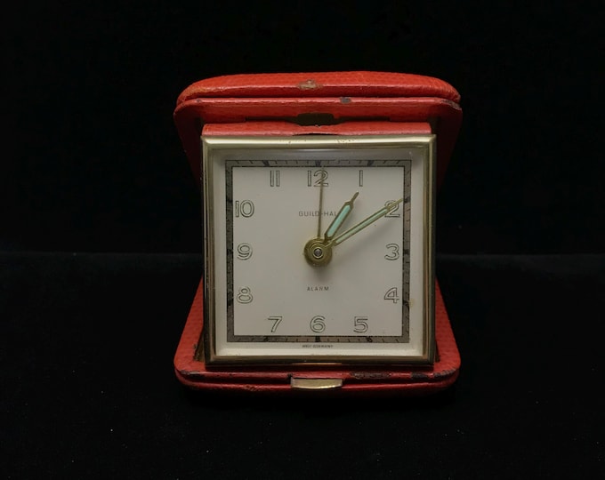 Vintage Radium Dial Face German Alarm Clock//c.1930 Brass German Travel ...