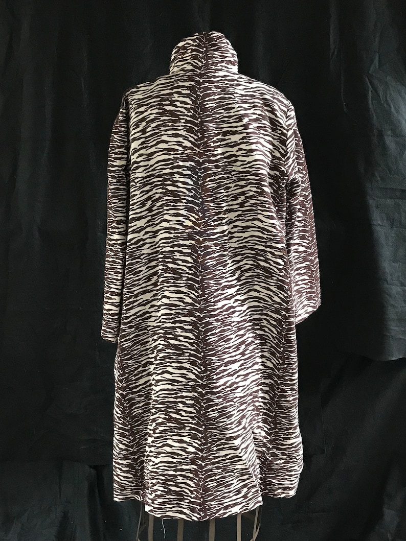 Zebra Print Overcoat//max & Co. Zebra Over Coat//sz 10 Cotton Zebra ...