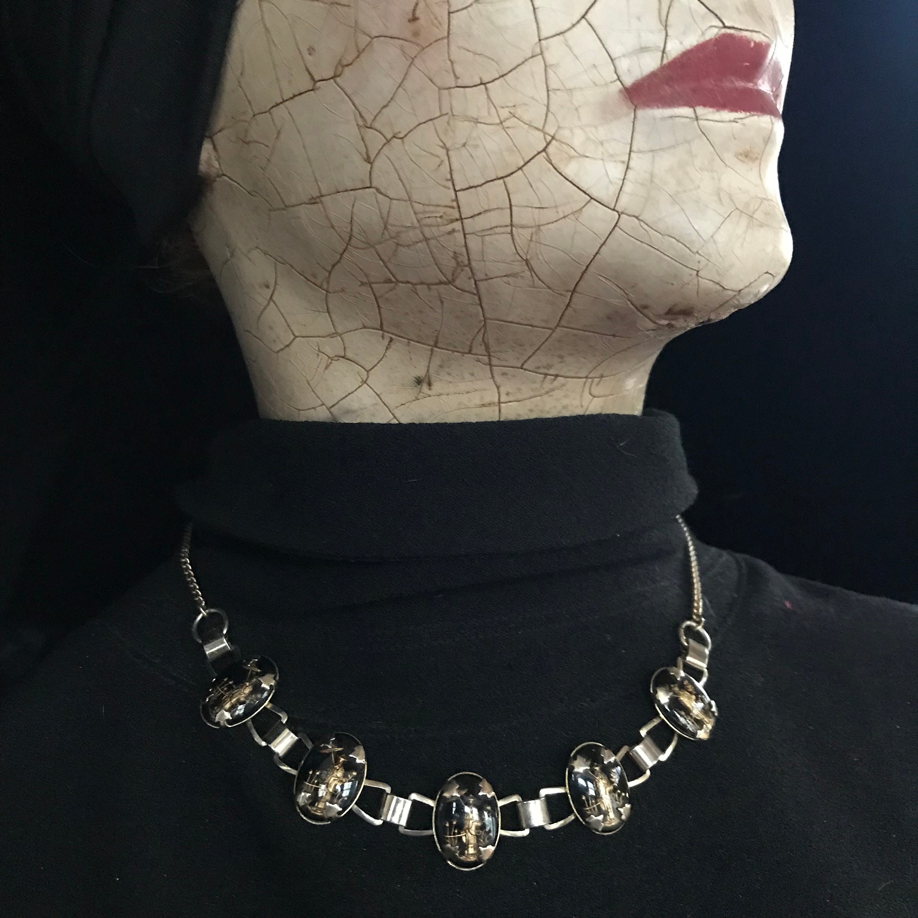 Vintage Asian Style Choker//black Gold 60s Chinese - Etsy