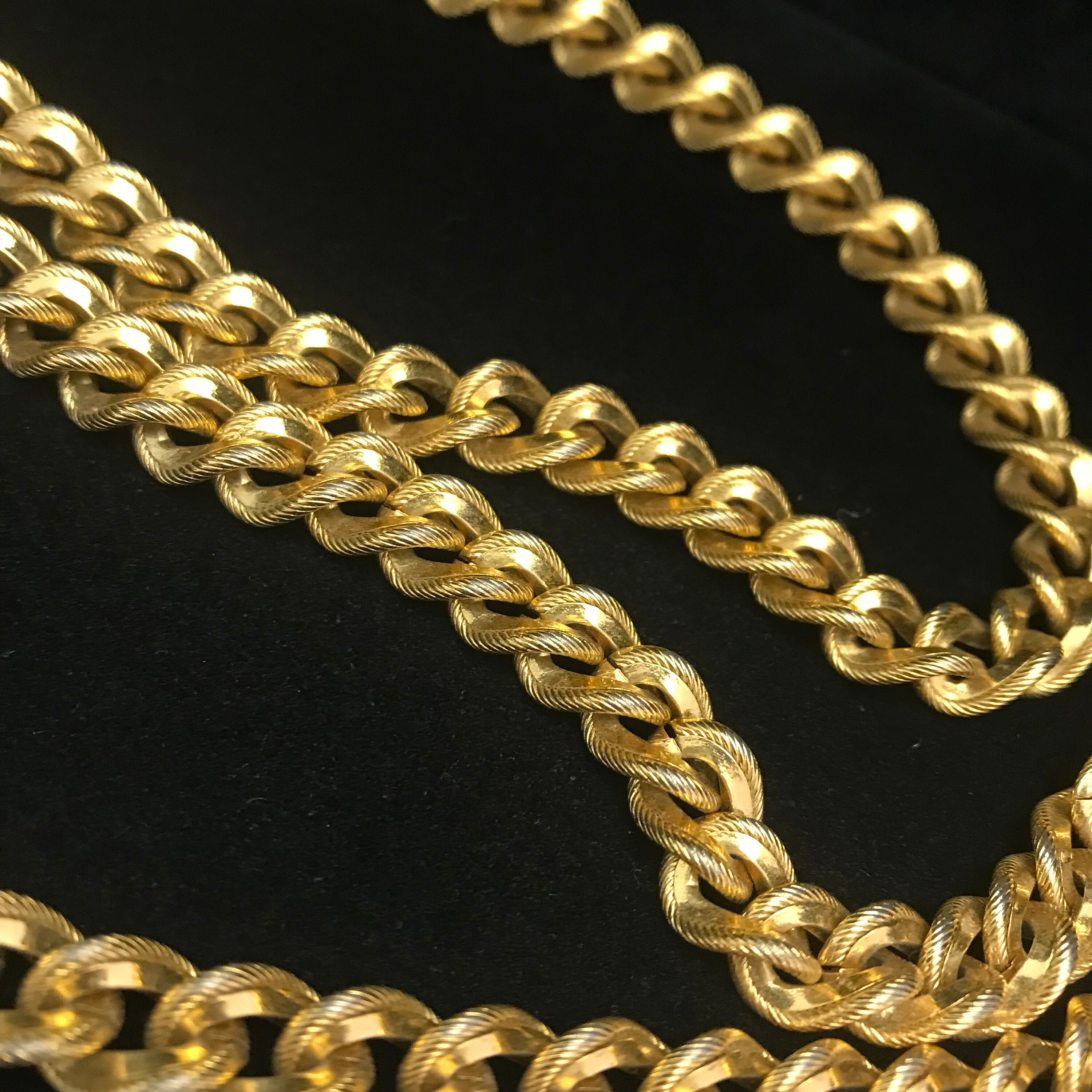 Vintage Napier Gold Plated Thick Chain Necklace//28 - Etsy