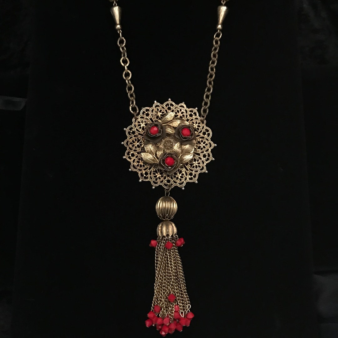 Vintage Neiger Bros Necklace//large Victorian Revival Necklace//vintage ...