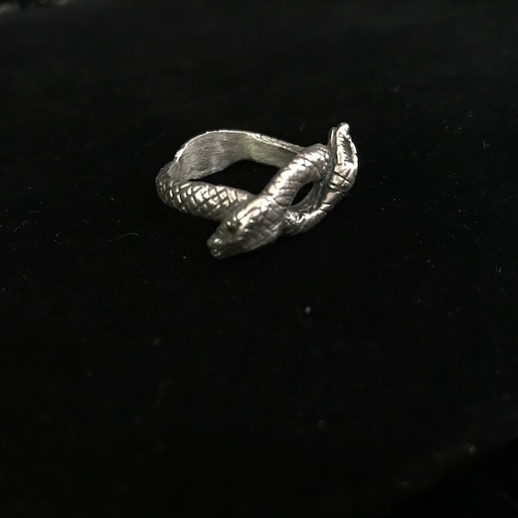 Sterling snake ring//sterling silver double snake rin… - Gem