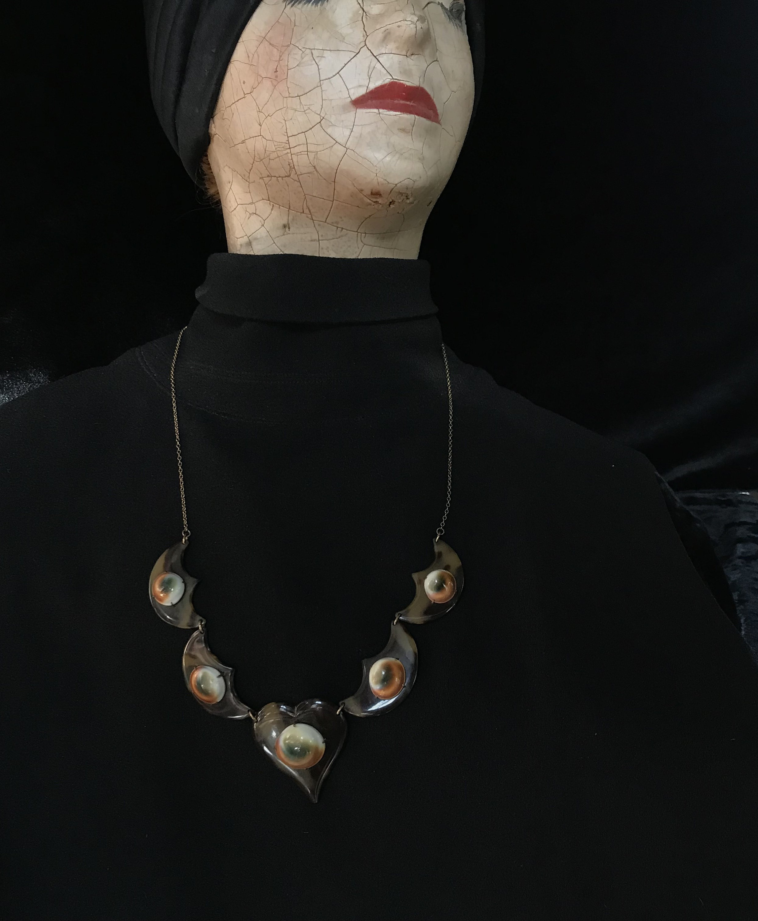 Victorian Tortoise Shell Necklace//vintage Shivas Eye,tortoise Shell ...