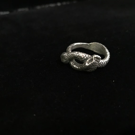 Sterling snake ring//sterling silver double snake rin… - Gem